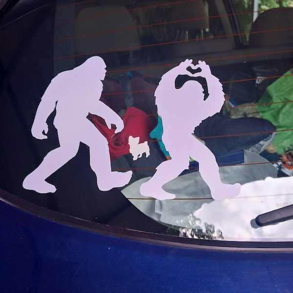 Sasquatch Bigfoot Love Vinyl Car Decal Sticker - Etsy