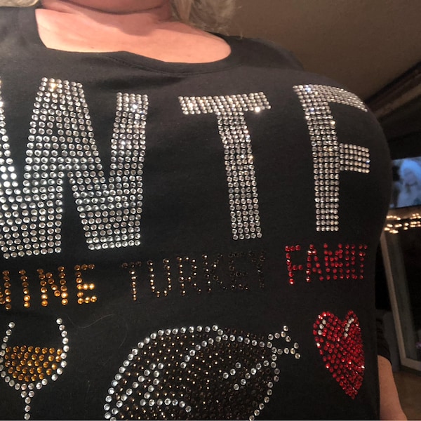 Custom Football Team and Colors RHINESTONE Mega Bling Shirt, Football ...