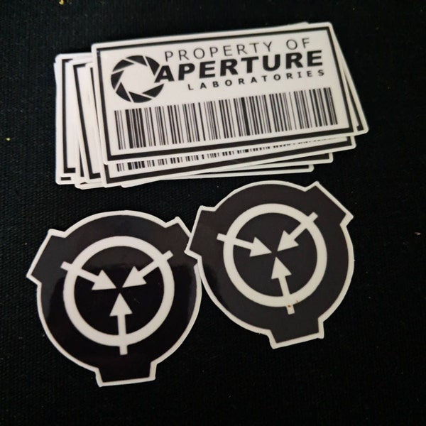 Property of Aperture Laboratories Sticker, Label, Product Barcode ...