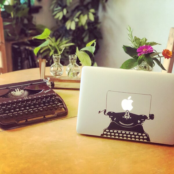 Typing Machine Typewriter Screenwriter MacBook Decal Sticker. Choose ...