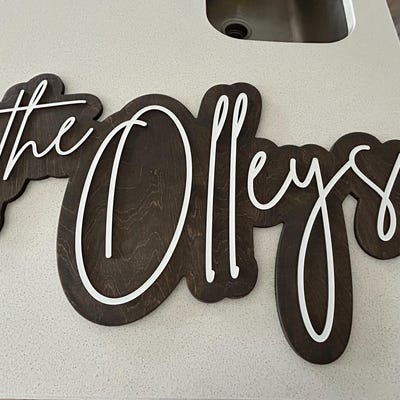 Large Last Name Sign, Cut Out Last Name Sign, Wedding Name Sign, Double ...