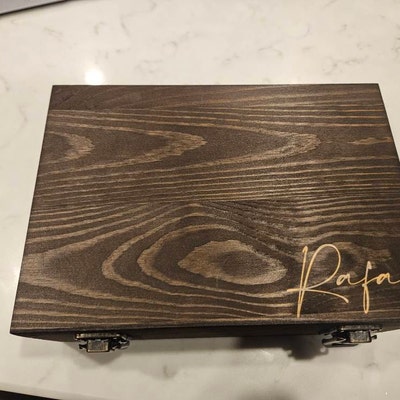 Personalized Wooden Gift Box, Engraved Name Box, Wooden Keepsake Box ...