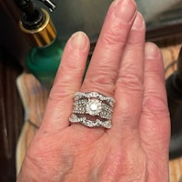 Enhancer Ring Band, Two-tone Women's 2.00 Ct Round-cut VVS1 Diamond ...