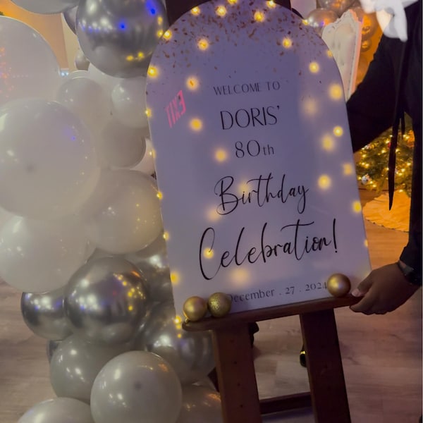 Frosted Acriylic Birthday Sign, Birthday Decorations, Personalized ...