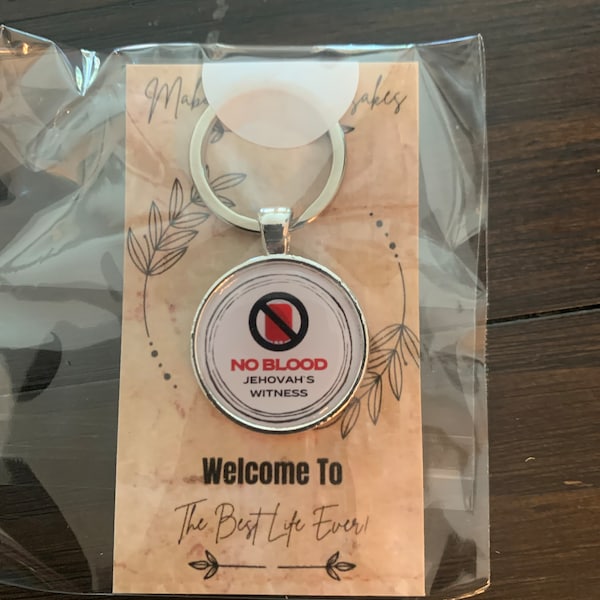Jw Keychain "no Blood" Medical Alert ID Jehovahs Witness No Blood ...