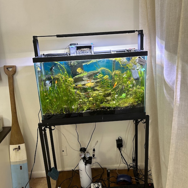 Nicrew Skyled Light Stand 2 Wide Base LED Riser, Fish Tank Light Lift ...