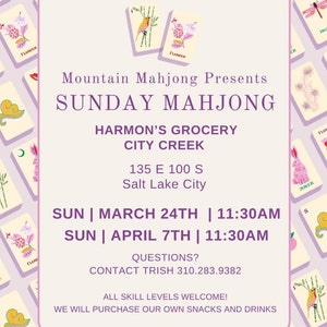 Mahjong Charleston Quick Guide: Printable Mahjong Party (digital ...