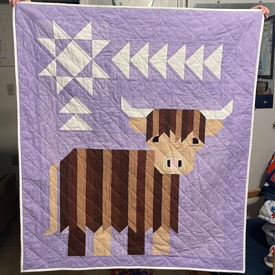 QUILT PATTERN Cattle Call a Highland Coo cow Quilt Pattern by Art East ...