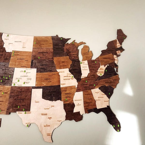 MLB Map Pro Baseball Map MLB Team Map Travel Map Wooden US Map ...