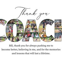 Coach Collage Frame, Custom Gift for Coach, Personalized Collage Gift ...