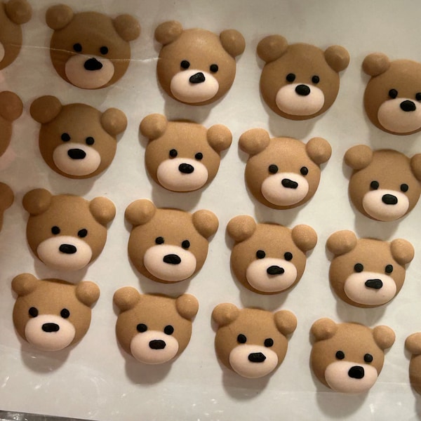 Royal Icing Teddy Bear Transfers - Etsy