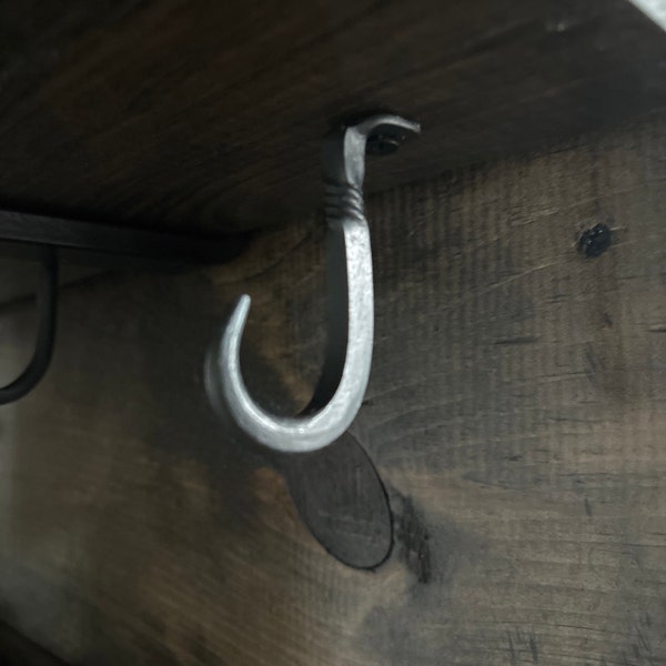 Hand Forged Rustic Farmhouse Latch Hook, Steel Gate Latch Hook, Hand ...
