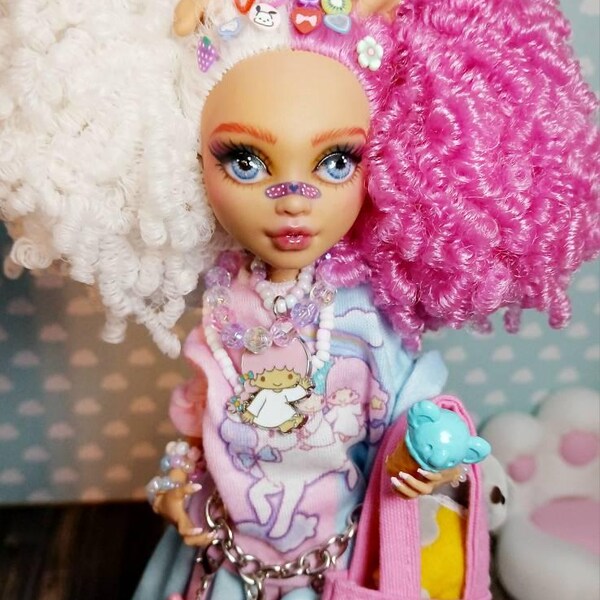 Custom OOAK Monster High Doll Kawaii Decora Kei Tokidoki Clawdeen Wolf ...