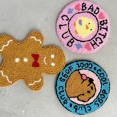 Handmade Halloween Coffe Coaster Tufted Mini Mug Rug Custom Jewelry ...