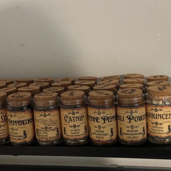 Printable Witchy Apothecary Herb and Spice Jar Labels | Vintage Herbal ...