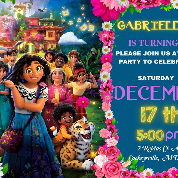Encanto Birthday Invitation | Kids Birthday Invitation | Editable ...