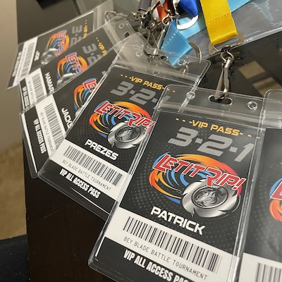 Blade Tournament I.D. Badges, Blade Inspired VIP Badges, All Access ...