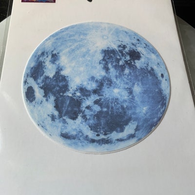 Moon Sticker Full Moon Vinyl Sticker for Laptop Car Decal Full Moon ...