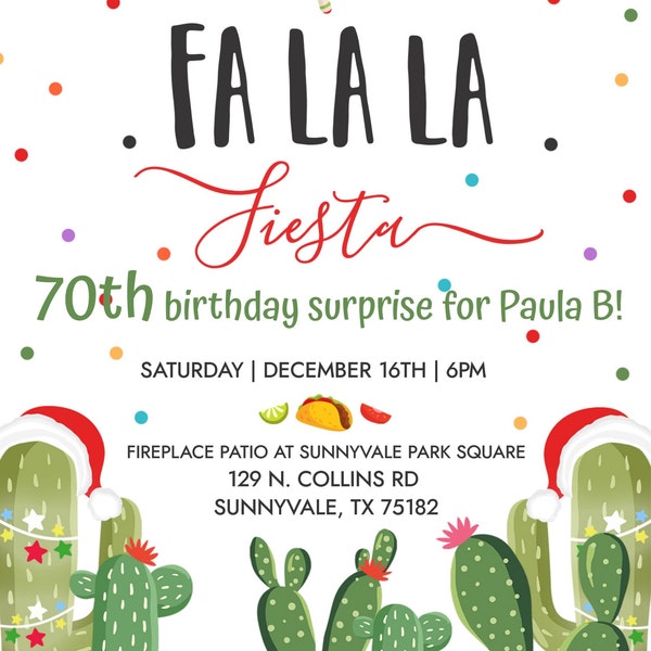Christmas Fiesta Party Invitation Holiday Fiesta Party Invitation ...