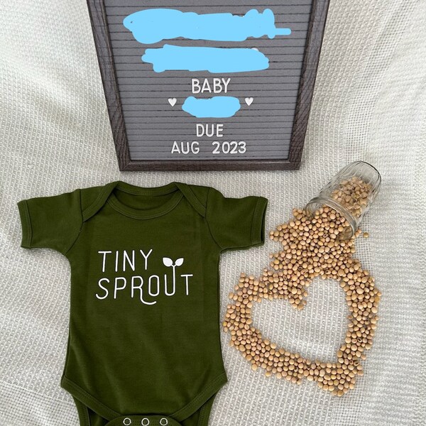 Tiny Sprout Baby Bodysuit, Unisex Baby Clothes, Plant Clothing, Baby ...