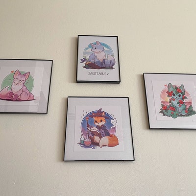 Cute RPG Class Animals Stickers And/ or Prints 6x8 or 8x10 Approx Bard ...