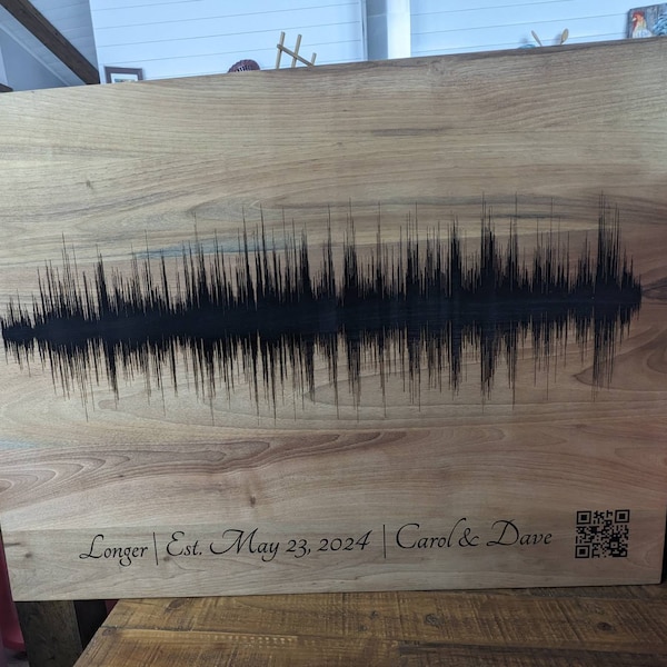 Soundwave Art, Extra Large Wall Art, Voice Recording Gift on Wood - Etsy
