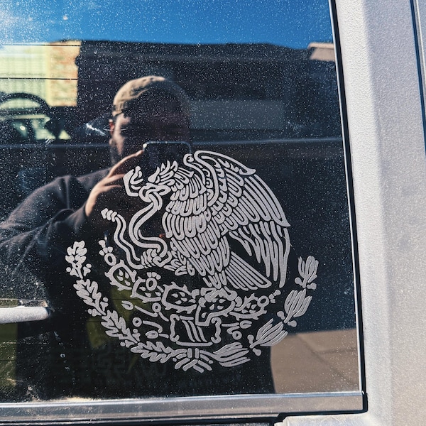 Mexican Flag Logo Decal, Mexican Eagle Decal, Waterproof Vinyl Sticker ...