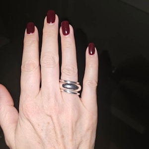 Beads Ring, 925 Sterling Silver, Orbit Ring, Silver Ring, Anxiety Ring, Beads Orbit on Silver ...