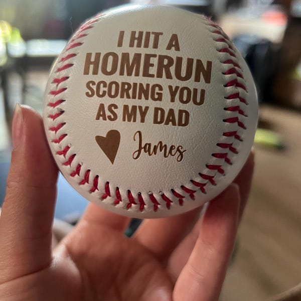 Fathers Day Baseball Personalized Gift - Etsy