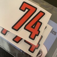 Custom 1 1/2 Inch Individual Helmet Numbers Dye Cut for Each Player ...