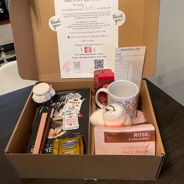 Personalized Blind Book Box, Personalized Book Gift Box, Blind Date ...