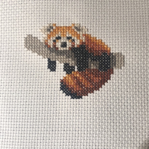 Red Panda Bundle Cross Stitch Pattern PDF - Red Panda + Smiling Red ...