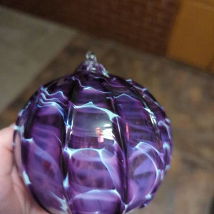 Powder Blue Transparent Hand Blown Glass Ornament - Etsy