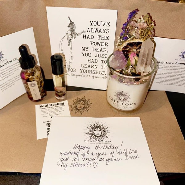 Self Love Botanical Crystal Infused Oil- Intention Oil, Self Care, Body ...