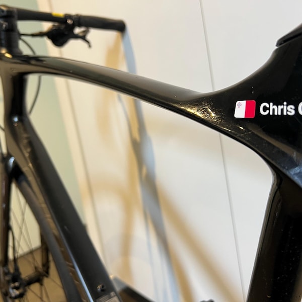 10x Cyclist Name Waterproof Sticker, Husband Gift for Cyclist Name on ...