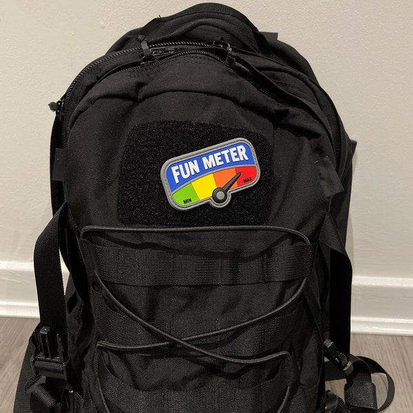Morale Patch: Fun Meter Design - Durable PVC With Hook Back - Etsy