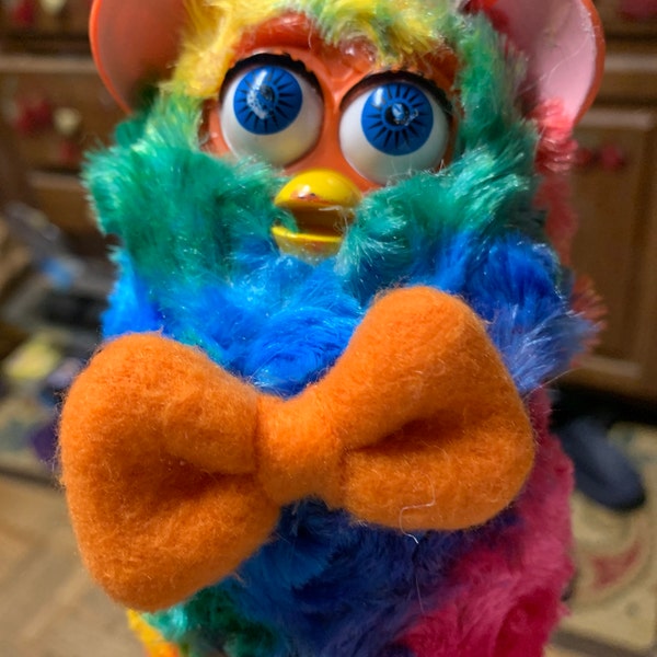 Long Furby Small Worm Fancy Rainbow and Red Squeaky Boi small Long ...