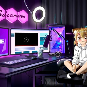 CAT HOUSE Animated Stream Screen for Twitch Lofi Game Room Twitch ...