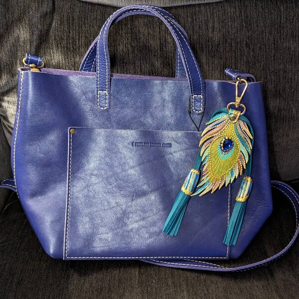 Bird Bag Charm, Leather Bag Charm, Handmade Mothers Day Gift, Leather ...