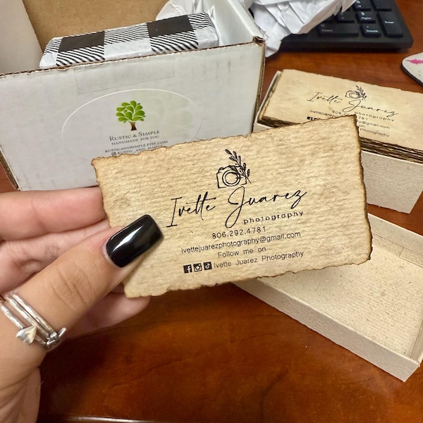 Kraft Brown Eco Friendly Business Card From Handmade Recycled Paper ...