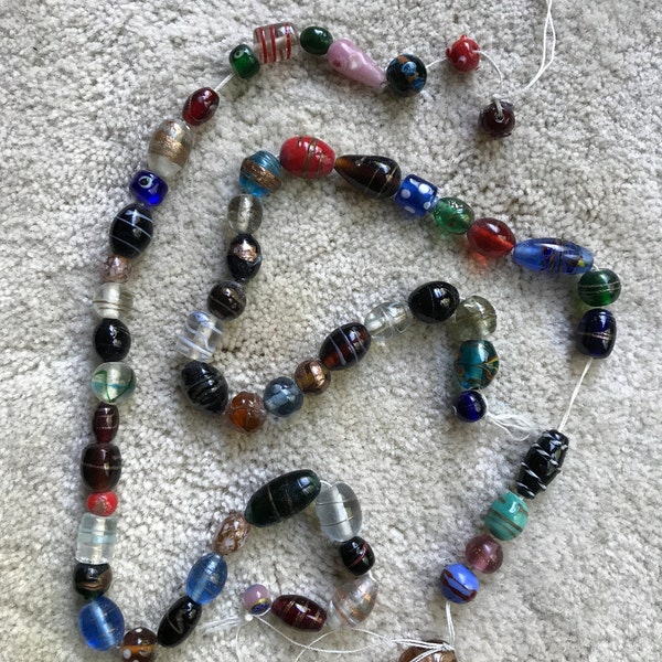 100 Gram Mixed Glass Bead Pack, 3-26mm, About 80-140 Beads, Shape ...