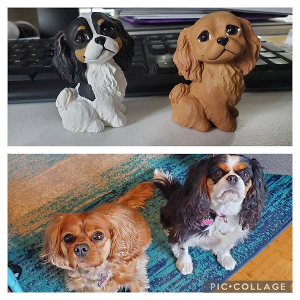 Cavalier King Charles Spaniel Handmade Furever Clay Resin Collectible ...