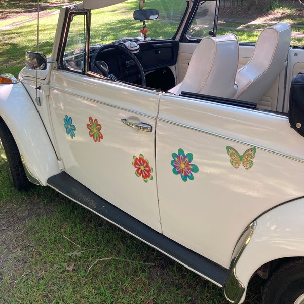 Flower Power Car Magnets - Etsy