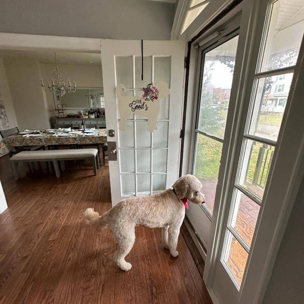 LABRADOODLE GOLDENDOODLE Door Hanger, Dog Door Hanger, Doodle ...