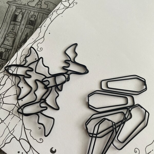 Coffin Paperclips, Spooky Cute, Goth - Etsy