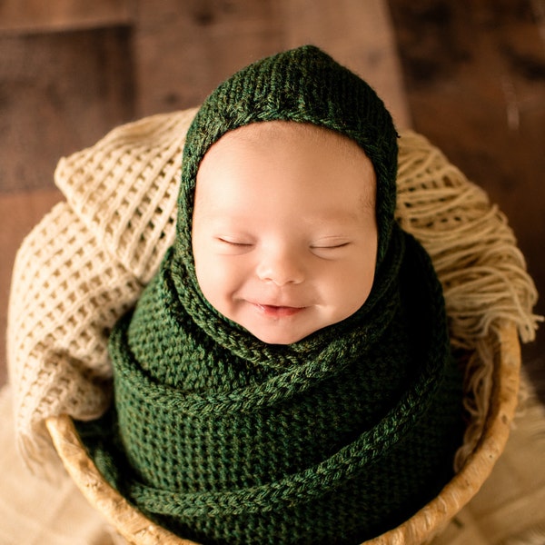 The {rainbow Splash} Bonnet, Sleepy Cap & Knit Wrap Set - Etsy