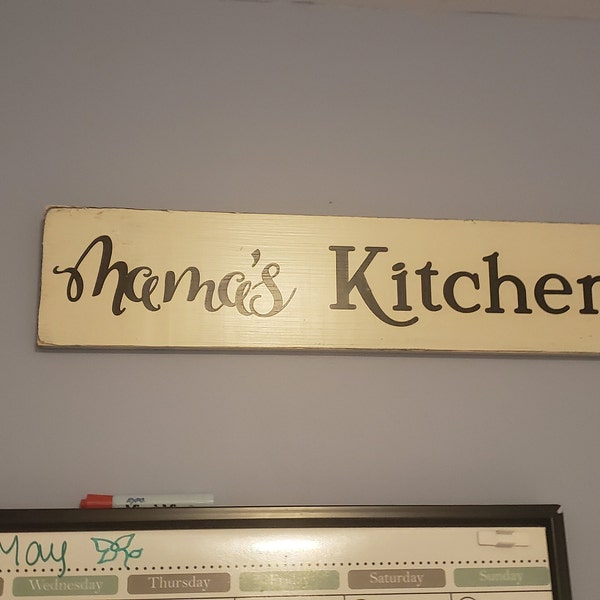 Personalized Kitchen Signs Mama's Kitchen Sign Rustic Kitchen Signs ...