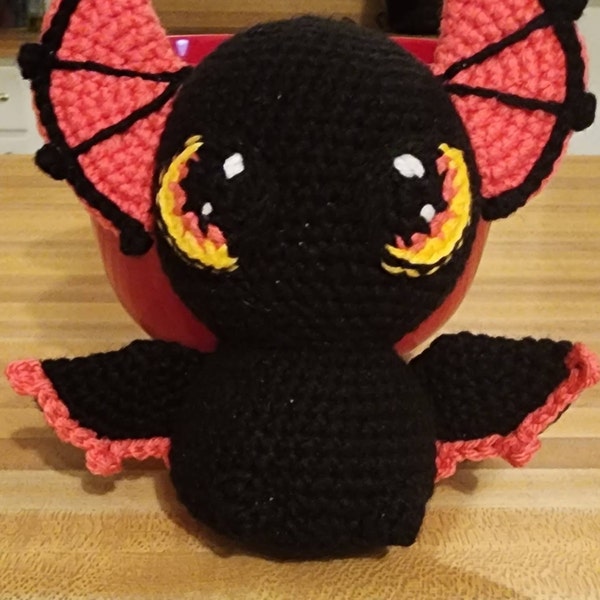 Bat Crochet Pattern Toy Decor Halloween Beauty Eyes for Amigurumi - Etsy