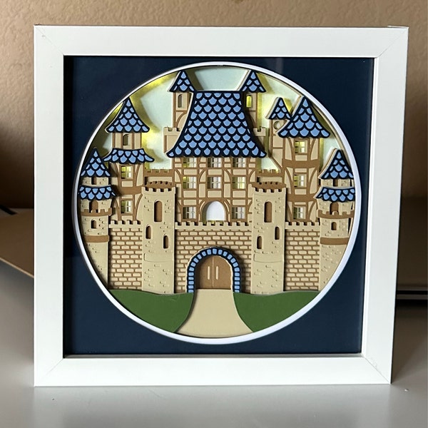 3D CASTLE SVG - Shadow Box Svg - for Cricut - for Silhouette - Etsy