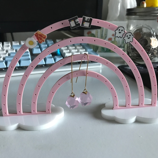 Rainbow Earring Stand, Earring Organizer, Gift for Girls, Gifts Under ...